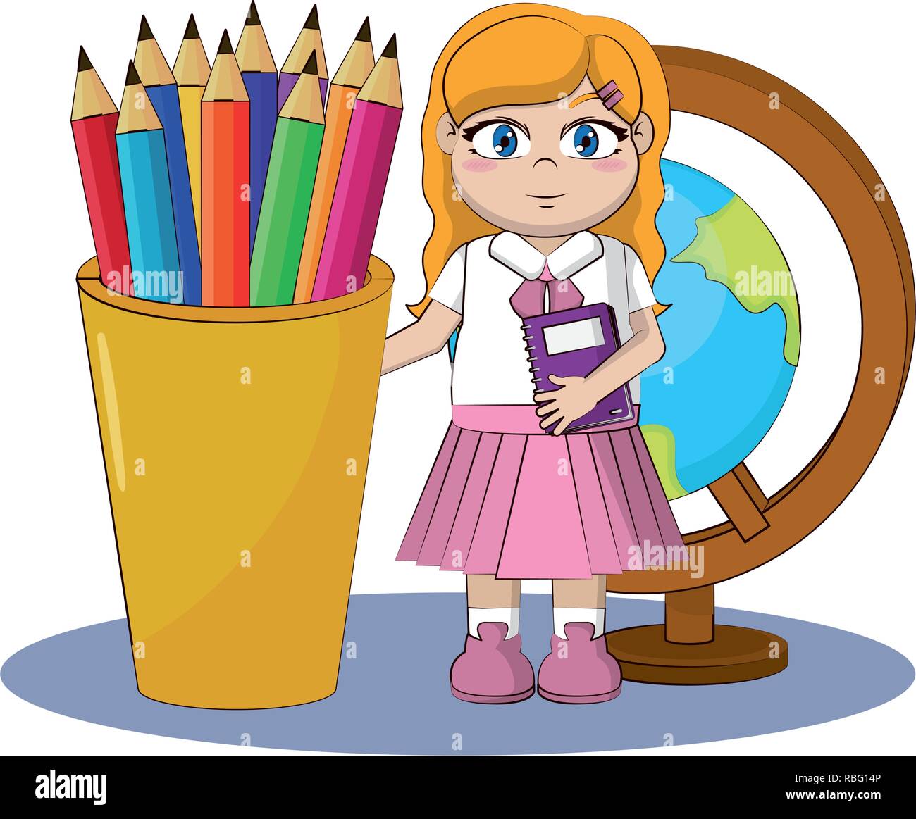 elementary school cartoon Stock Vector Image & Art - Alamy