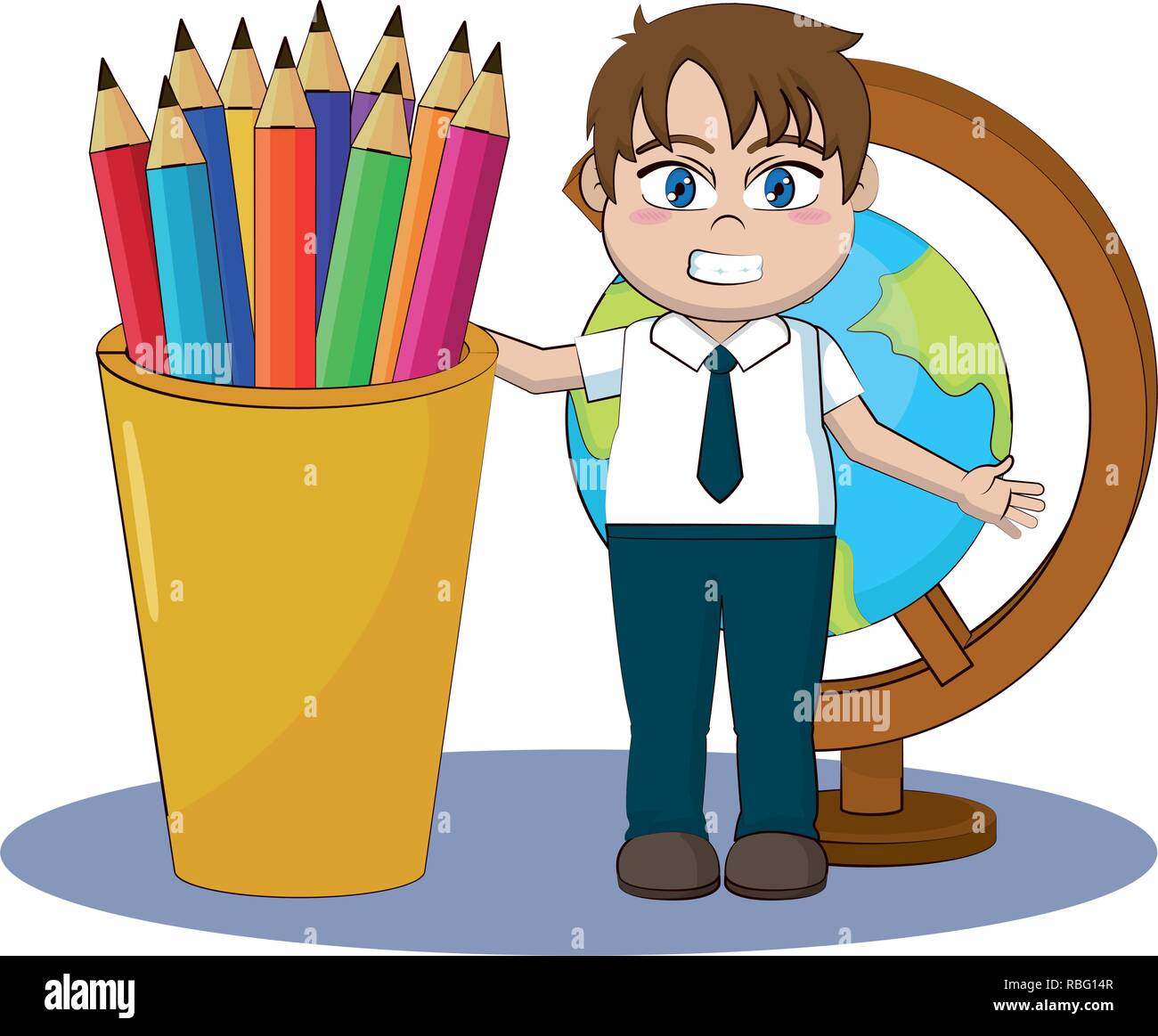 elementary school cartoon Stock Vector Image & Art - Alamy