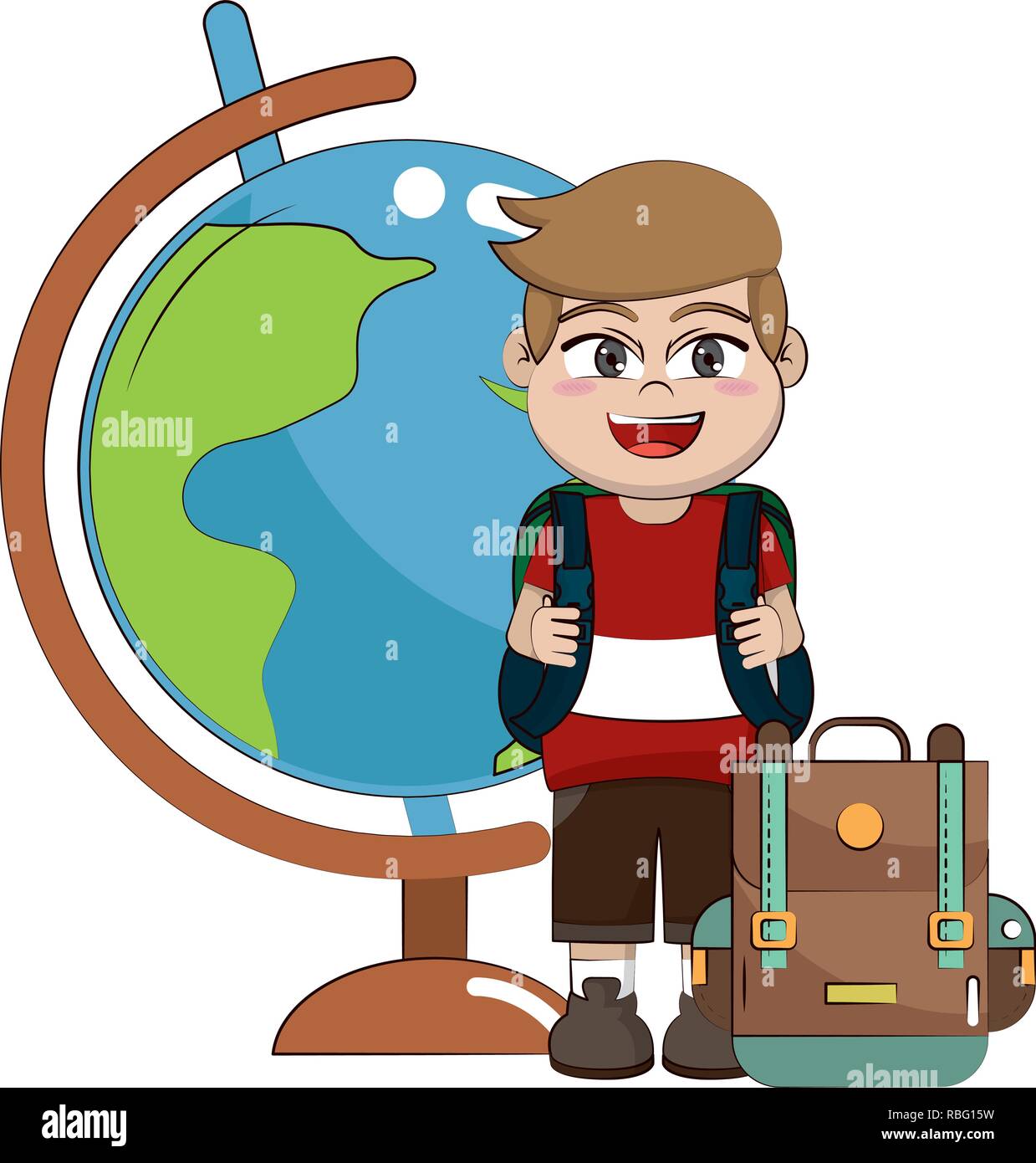 elementary school cartoon Stock Vector Image & Art - Alamy