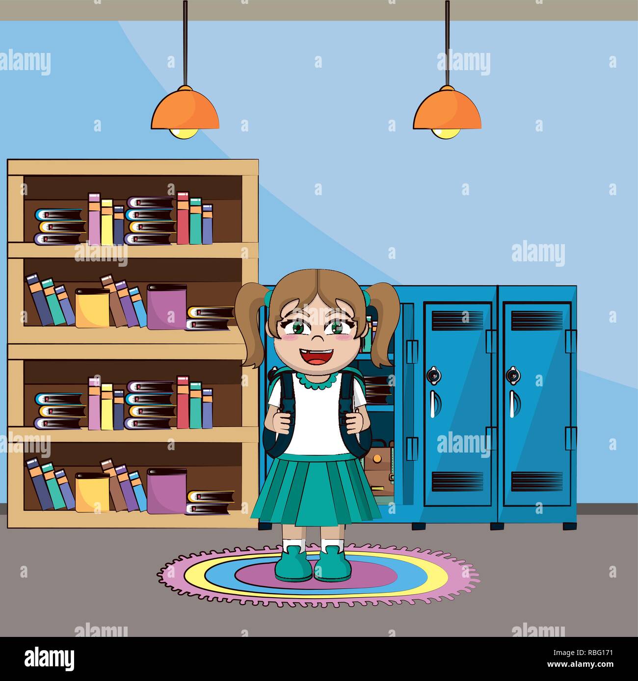 elementary school cartoon Stock Vector Image & Art - Alamy