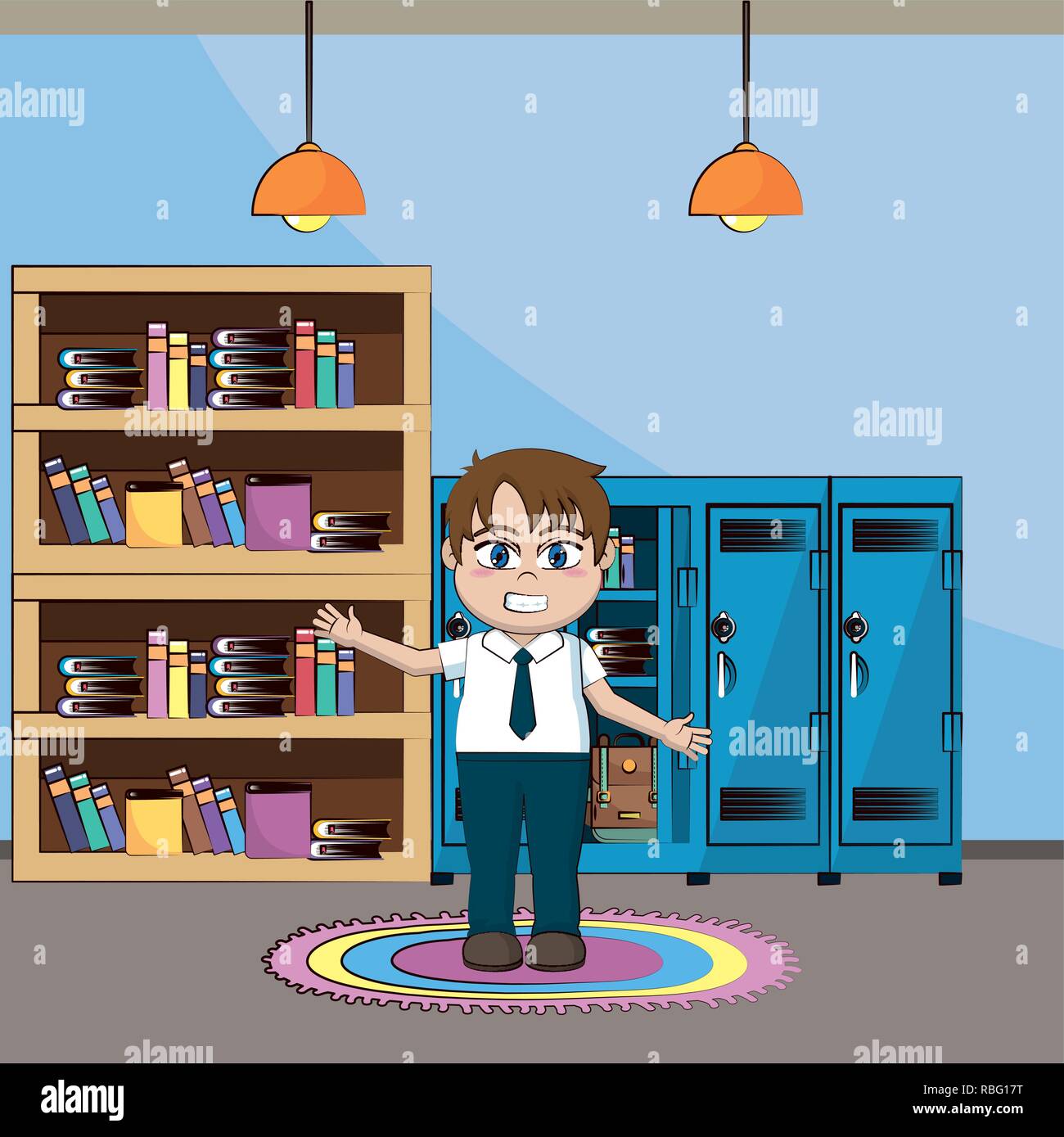 elementary school cartoon Stock Vector Image & Art - Alamy