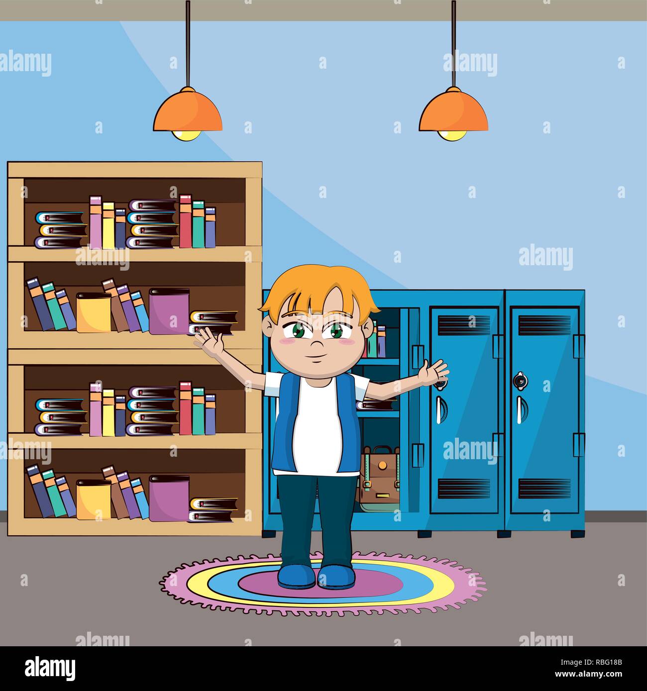 elementary school cartoon Stock Vector Image & Art - Alamy