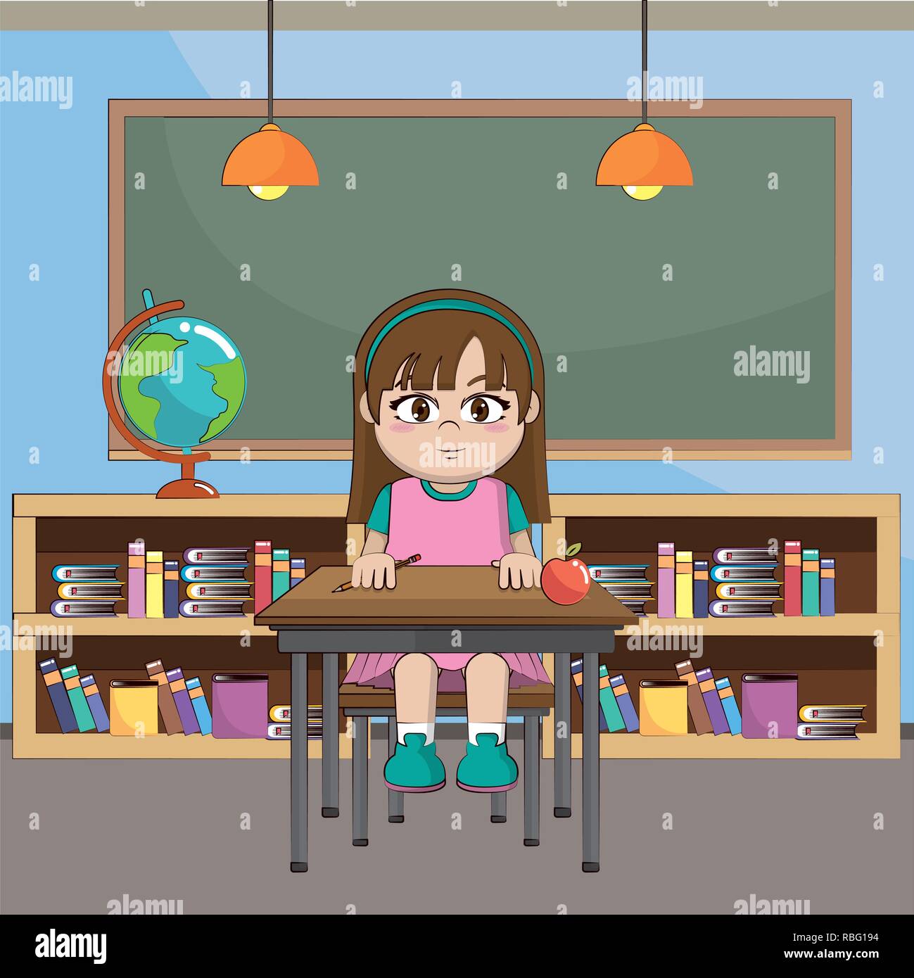 elementary school cartoon Stock Vector Image & Art - Alamy