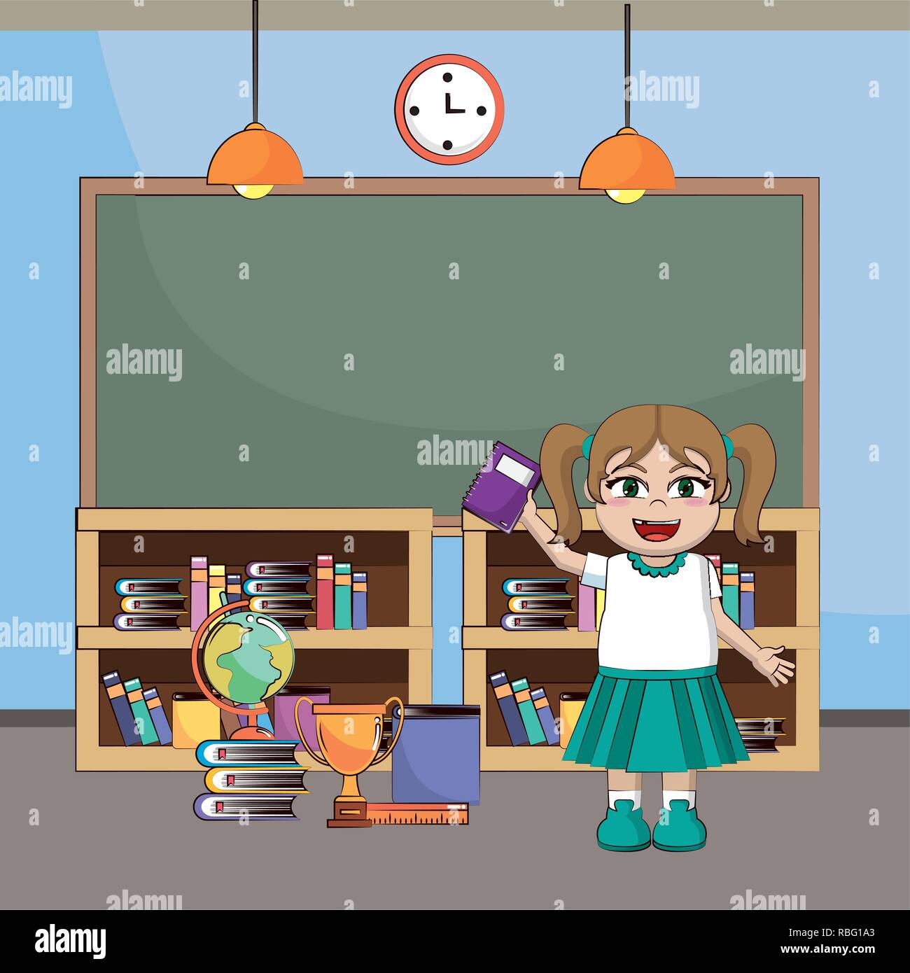 elementary school cartoon Stock Vector Image & Art - Alamy
