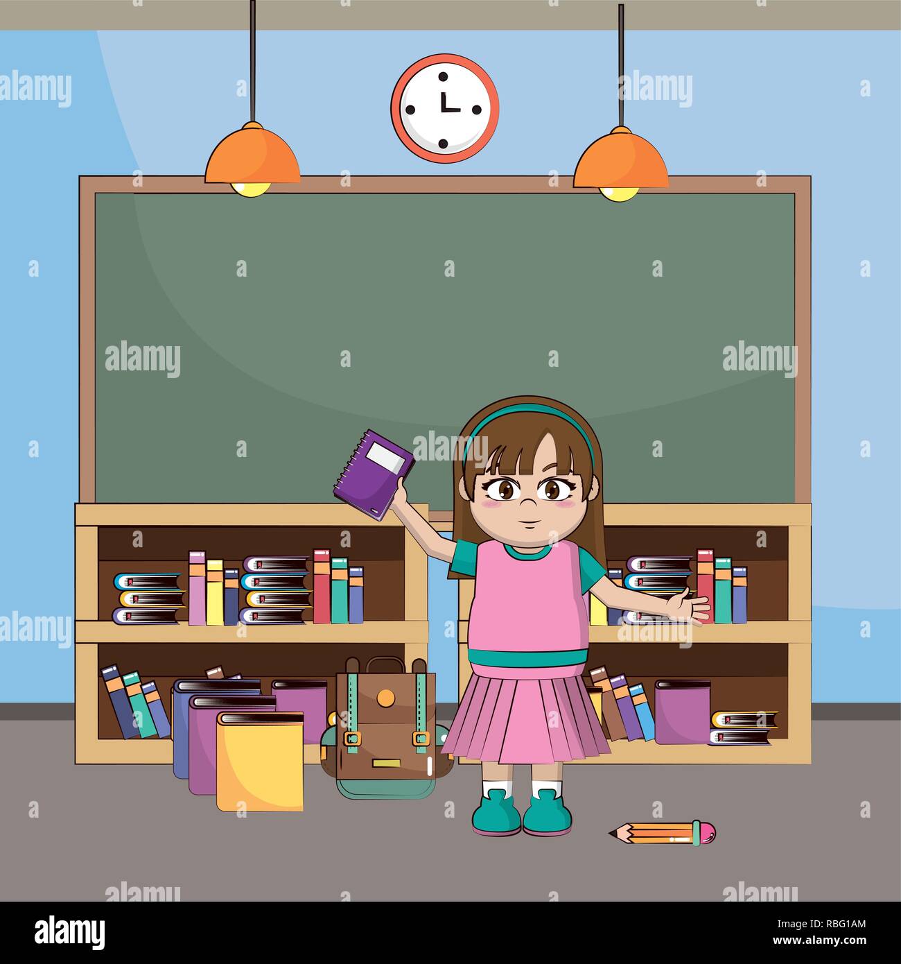 elementary school cartoon Stock Vector Image & Art - Alamy