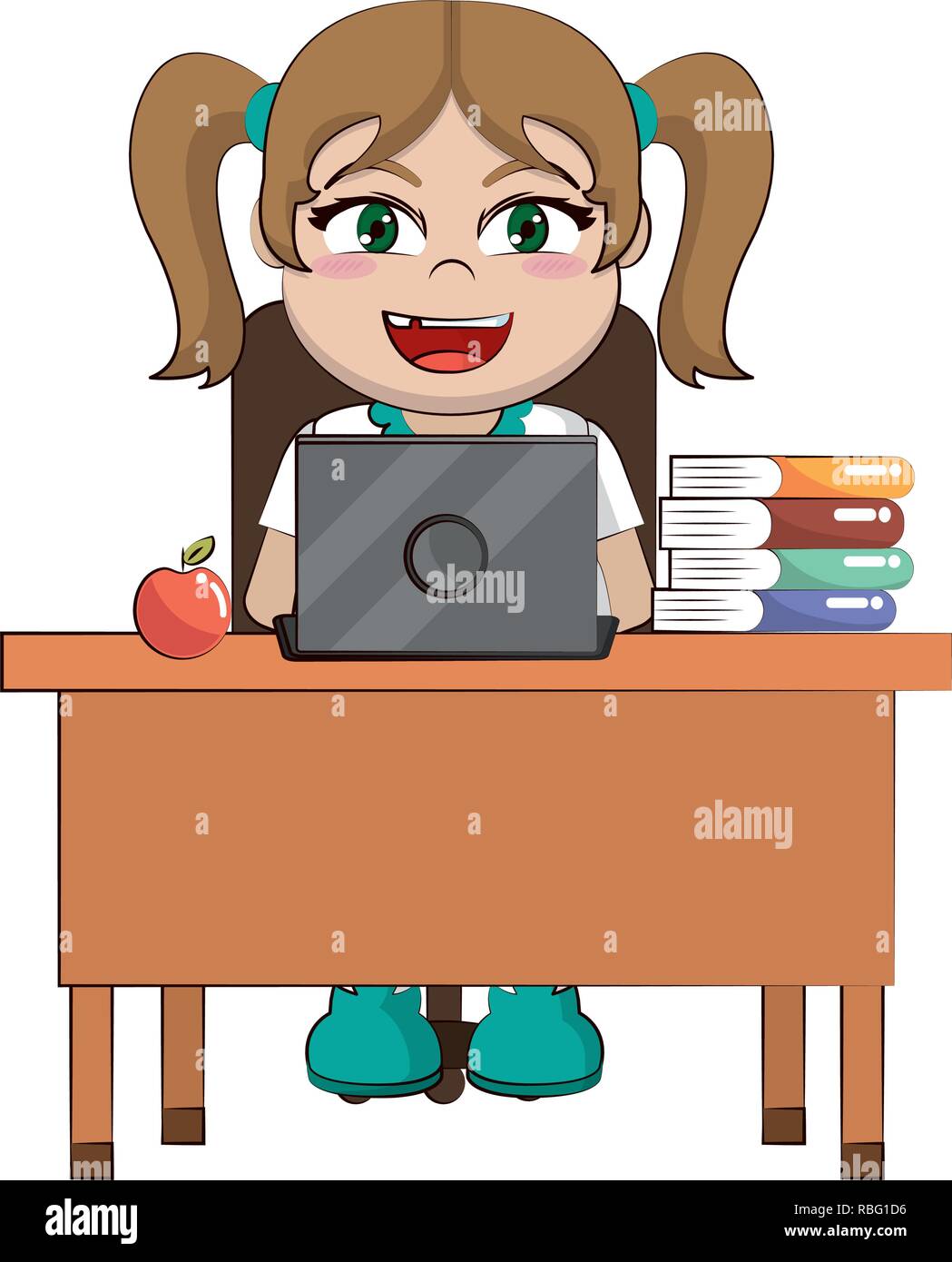 elementary school cartoon Stock Vector Image & Art - Alamy