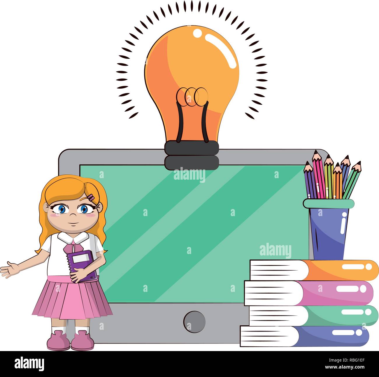 elementary school cartoon Stock Vector Image & Art - Alamy