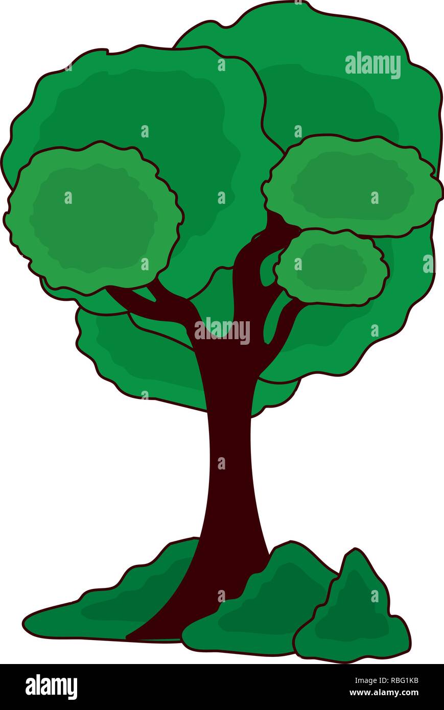 nature tree cartoon Stock Vector Image & Art - Alamy