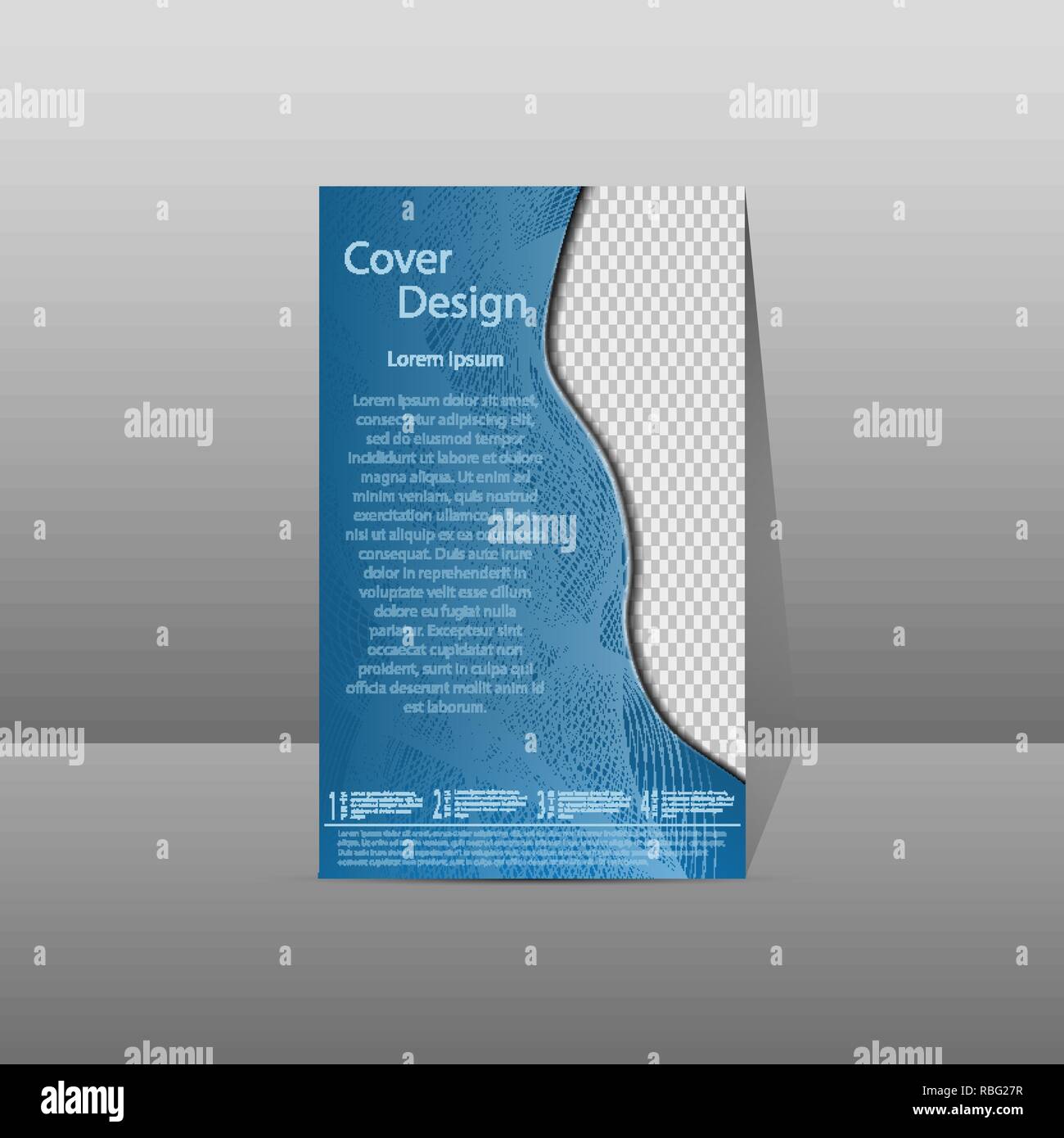Conceptual cover template for presentations, reports, advertisements ...