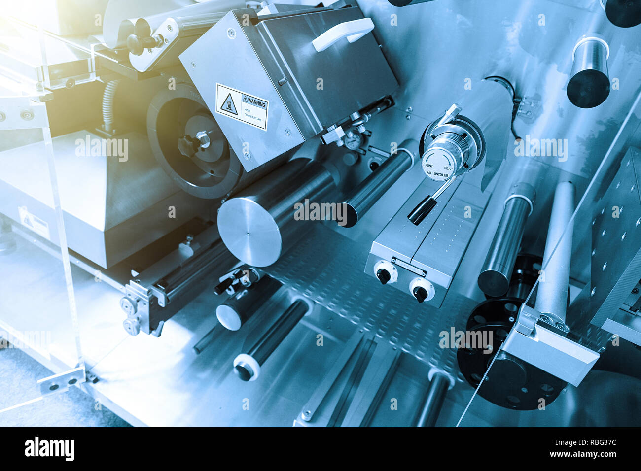 Production workshop blue tone hi-res stock photography and images - Alamy