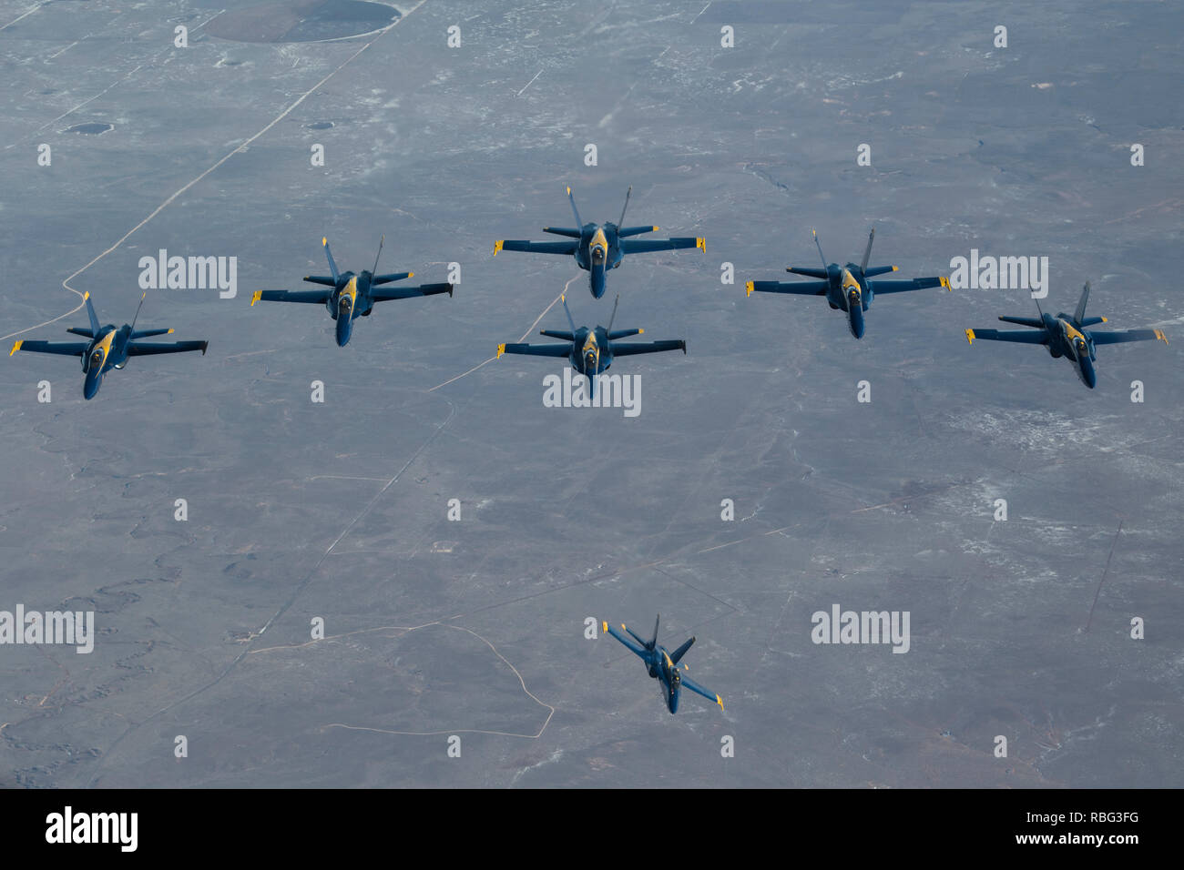 F-18’s piloted by the U.S. Navy Flight Demonstration Team, the Blue ...