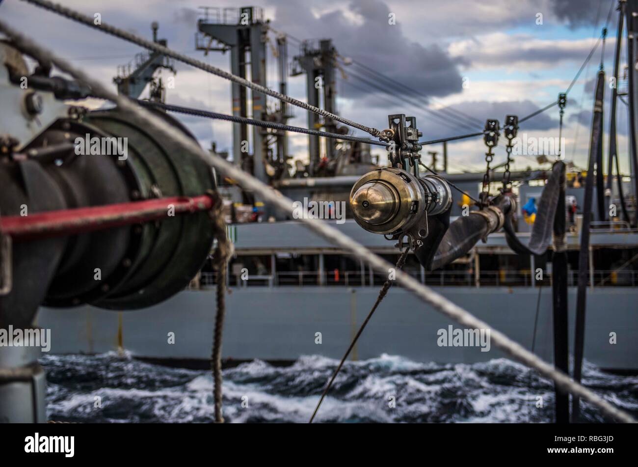 190106-N-KA046-0453 MEDITERRANEAN SEA (Jan. 6, 2019) A fuel probe from ...