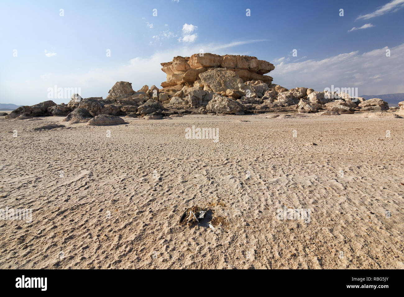 Sanduq Island, One of the smalls island of Urmia lake, placed in the ...
