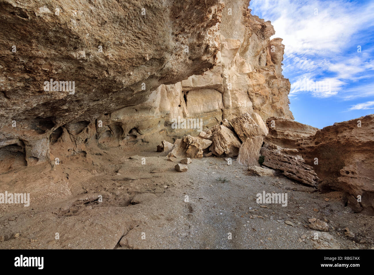 Cliffs near the shores of Lake Urmia, West Azerbaijan province, Iran ...