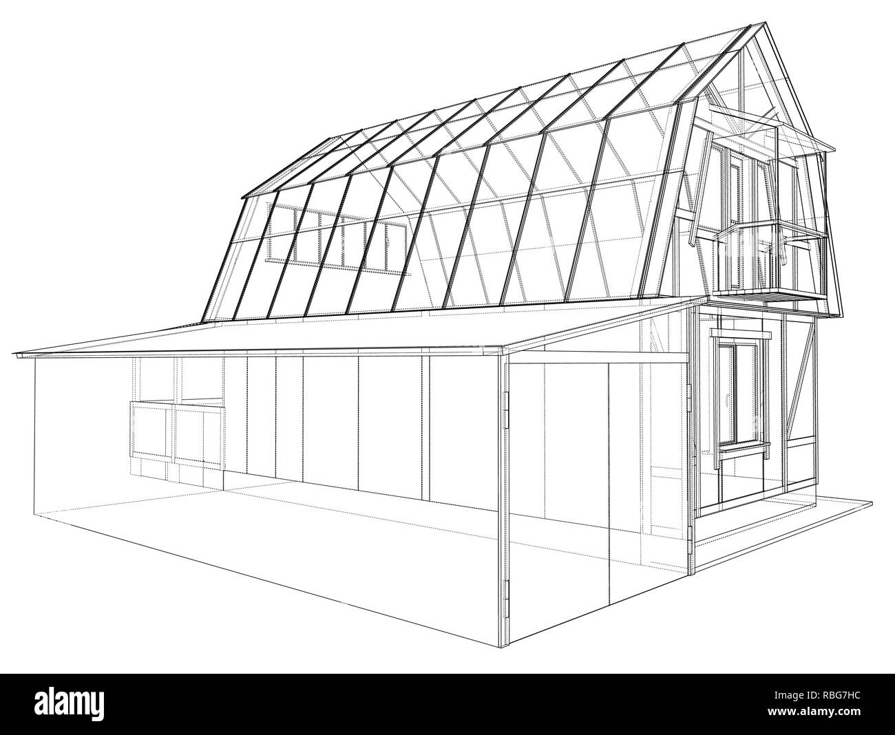 3d rendering of house Stock Vector Images - Alamy