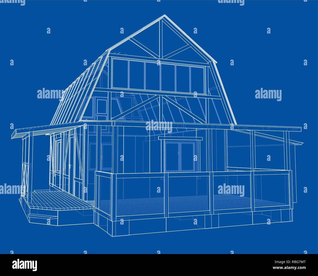 3d rendering building plan Stock Vector Images - Alamy