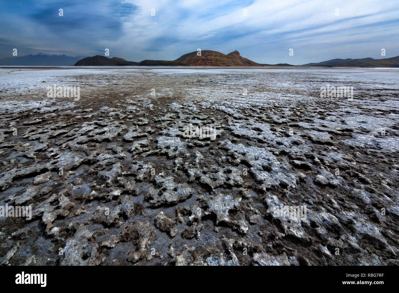 Urmia Lake salt flat,West Azerbaijan province, Iran Stock Photo - Alamy