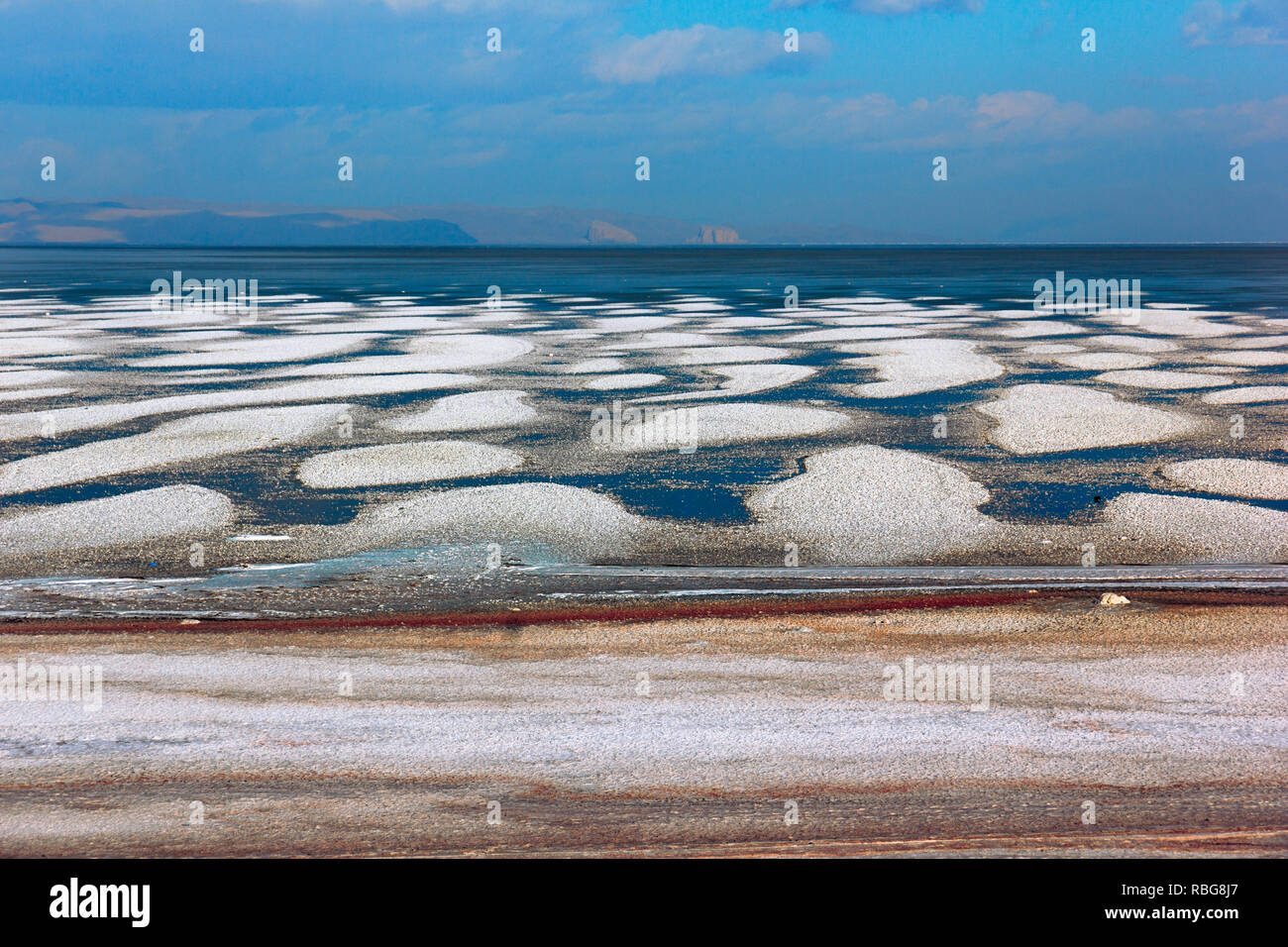 Urmia Lake salt flat,West Azerbaijan province, Iran Stock Photo - Alamy