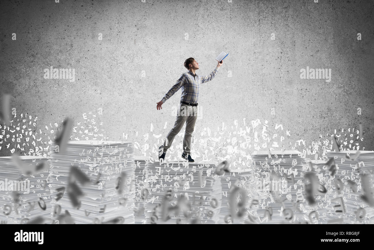 Study hard to become successful businessman Stock Photo - Alamy