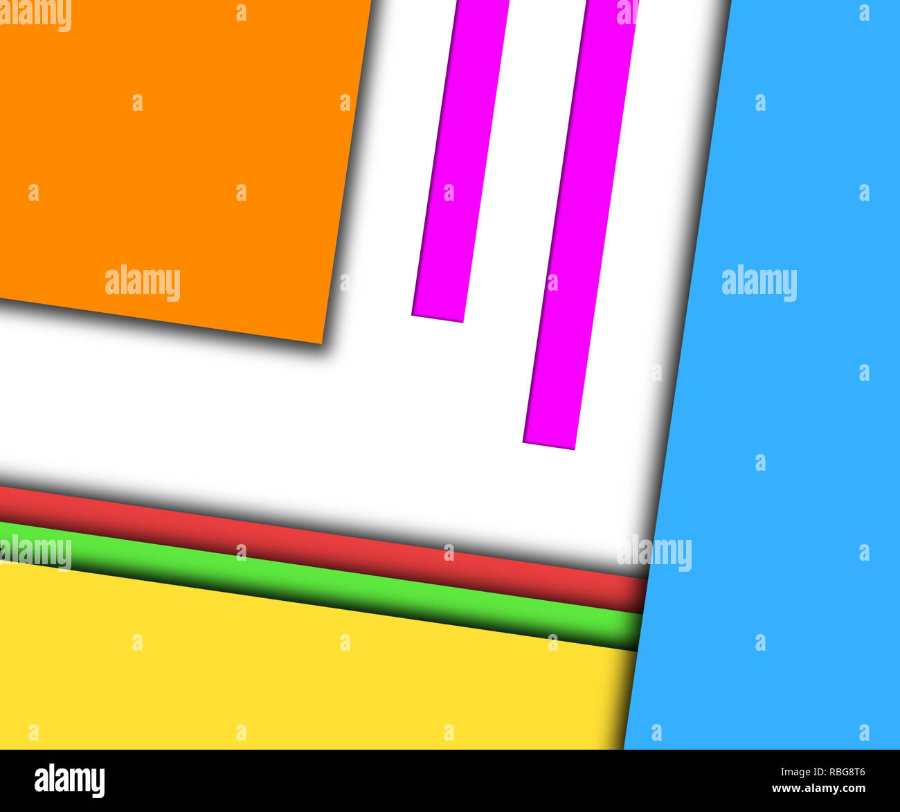 Multi colored Illustration with geometric Shapes Stock Photo - Alamy