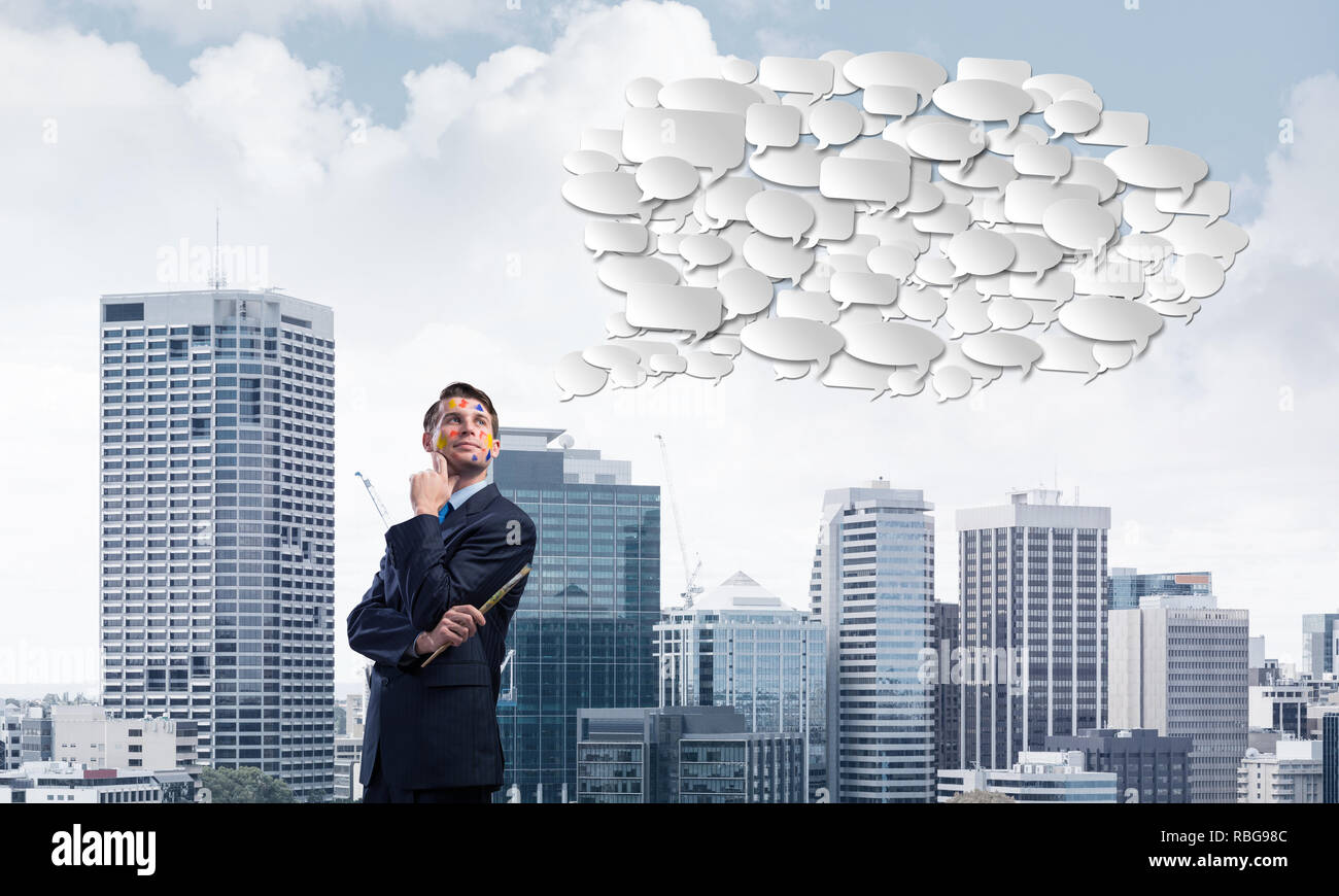 Business inspiration of young man Stock Photo - Alamy