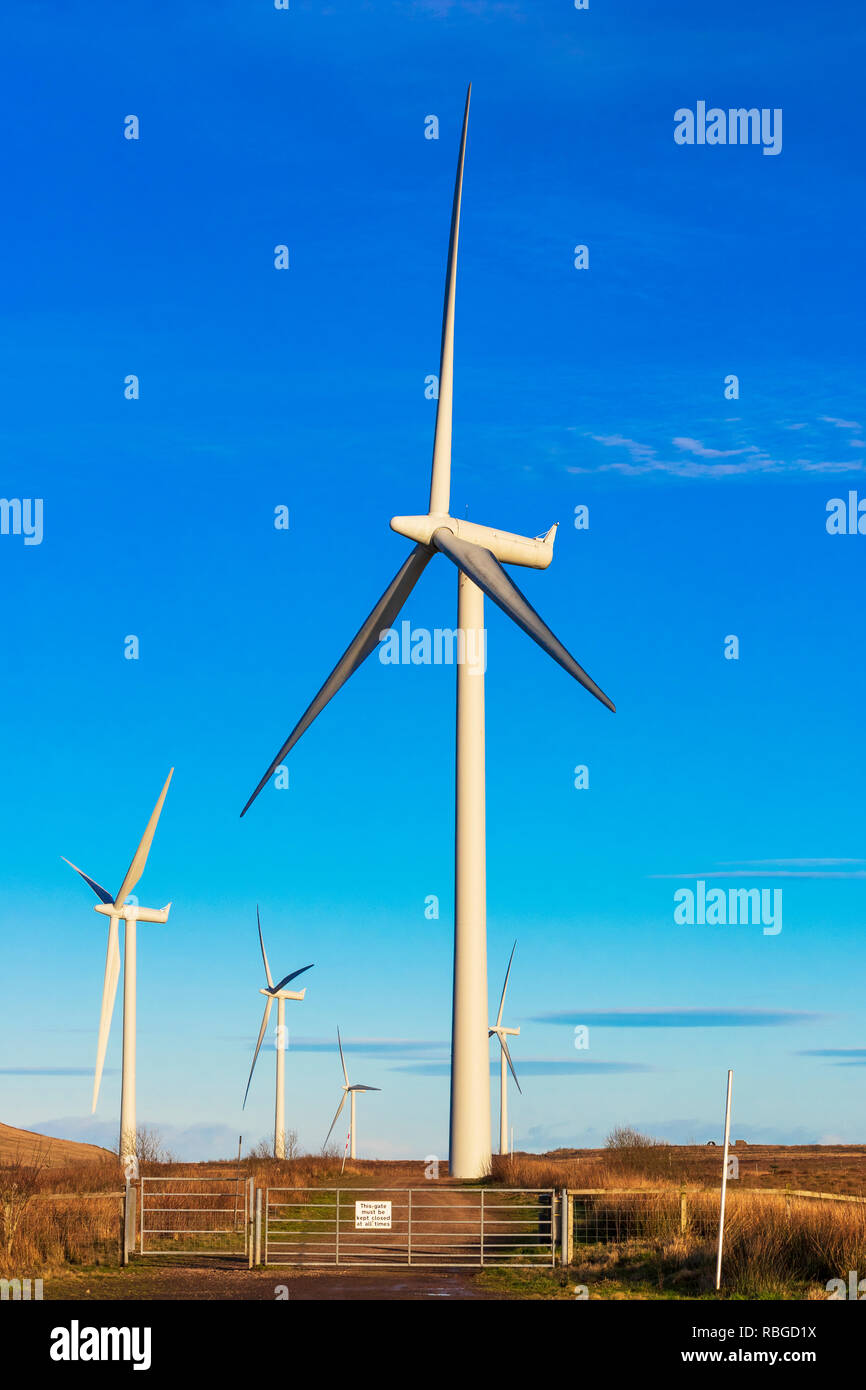 Whitelee wind farm, owned by Scottish Power renewable, a part of the ...