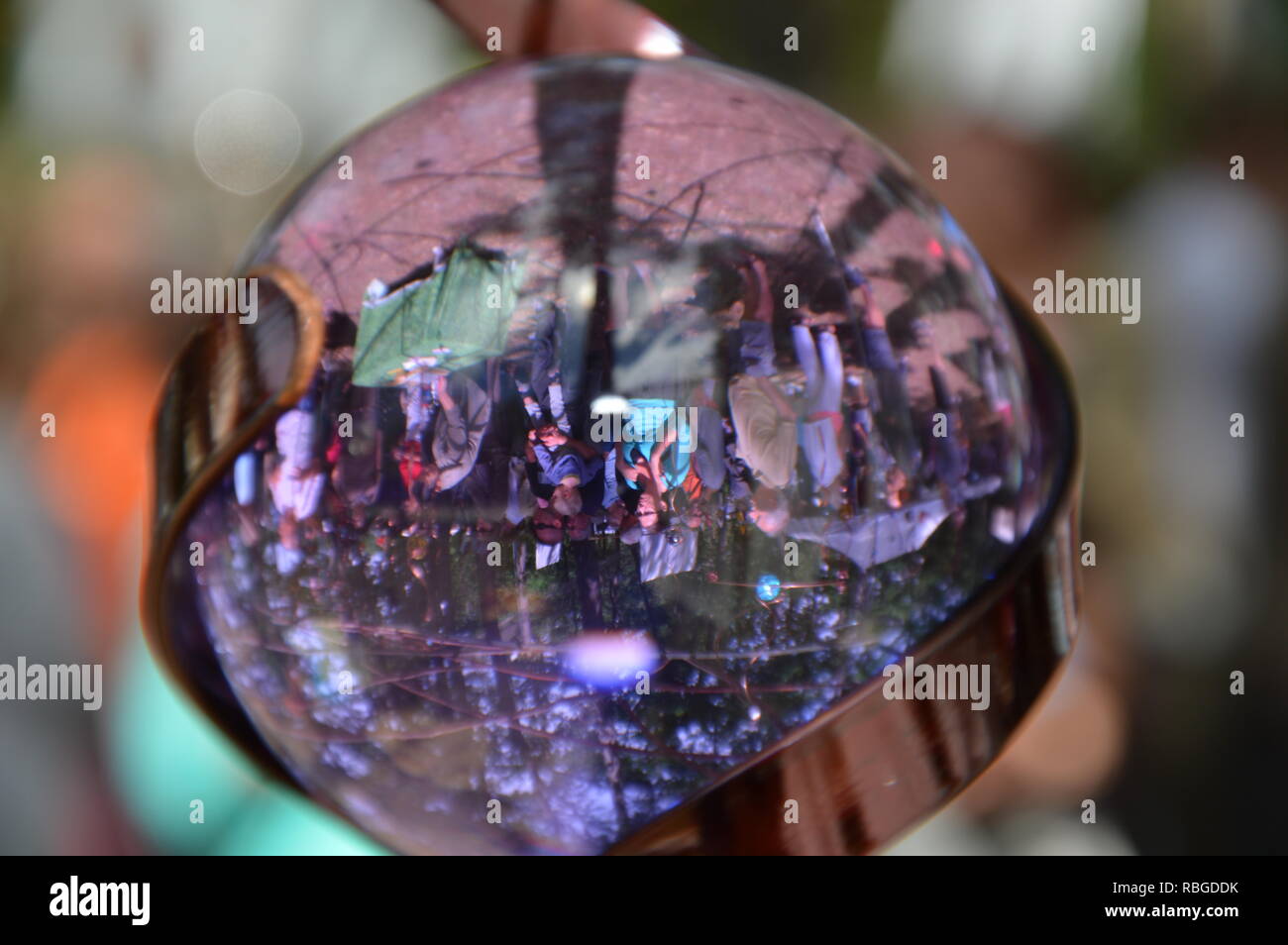 Zoom on a Crystal ball Stock Photo - Alamy