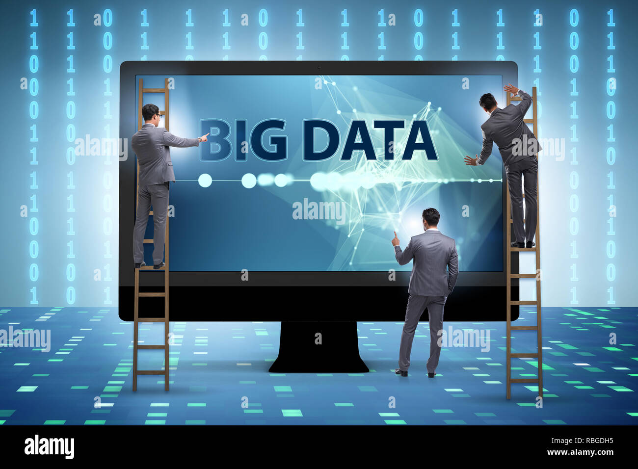 Big data concept with data mining analyst Stock Photo - Alamy