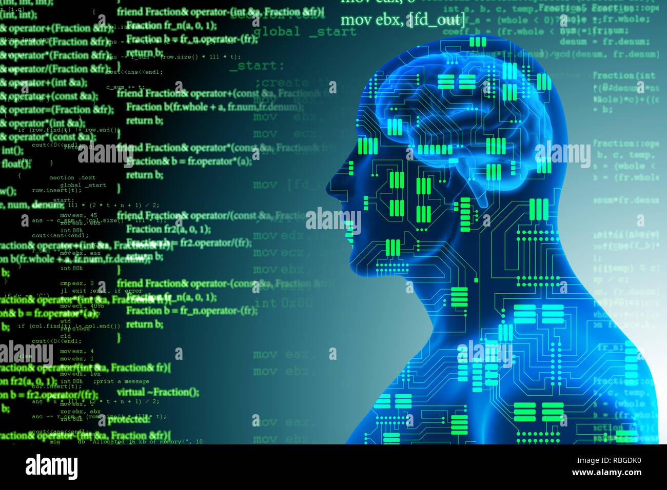 Machine learning concept - 3d rendering Stock Photo - Alamy