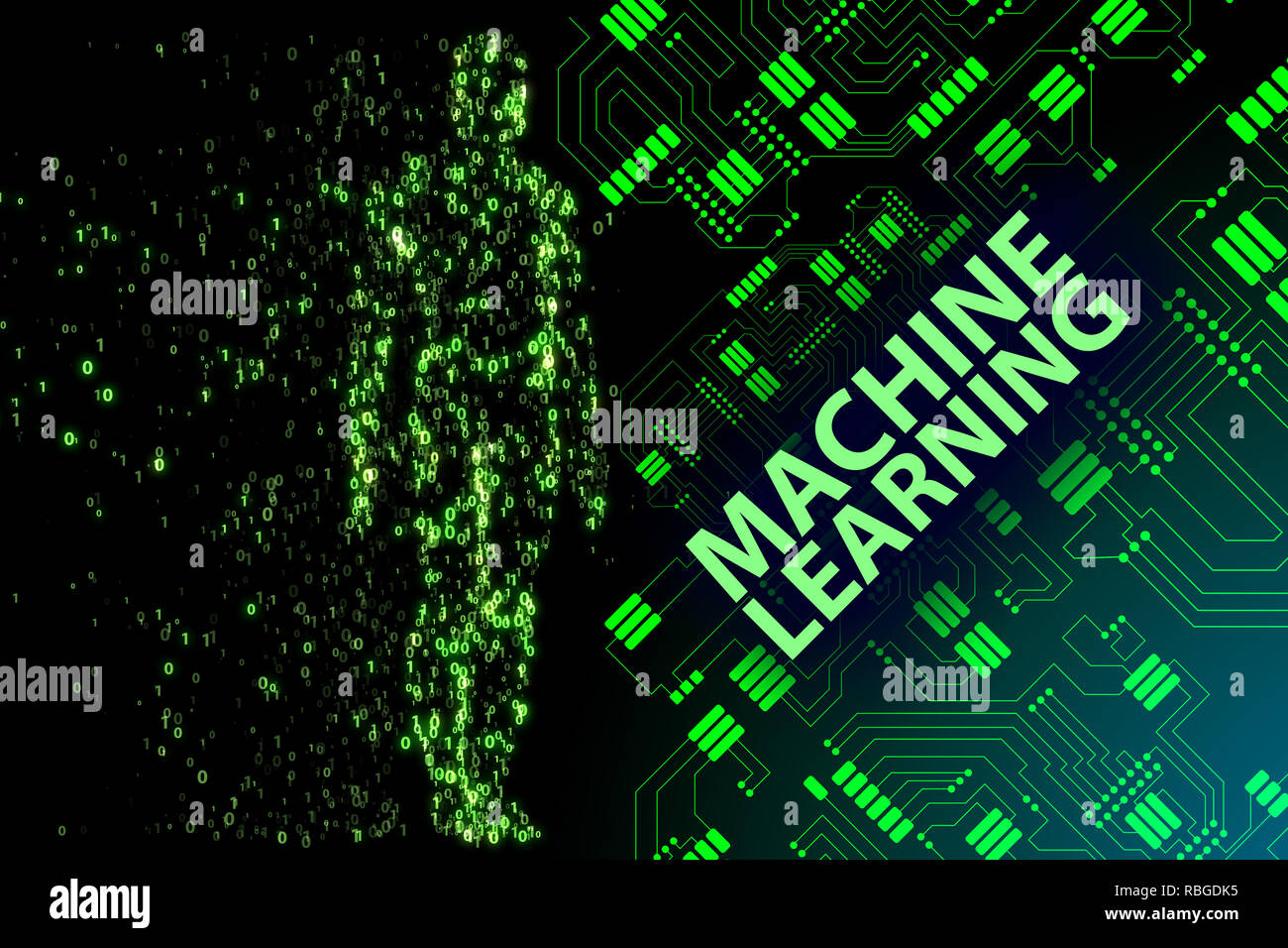 Machine learning concept - 3d rendering Stock Photo - Alamy