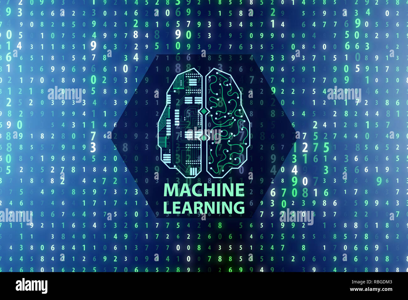 Machine learning concept - 3d rendering Stock Photo - Alamy