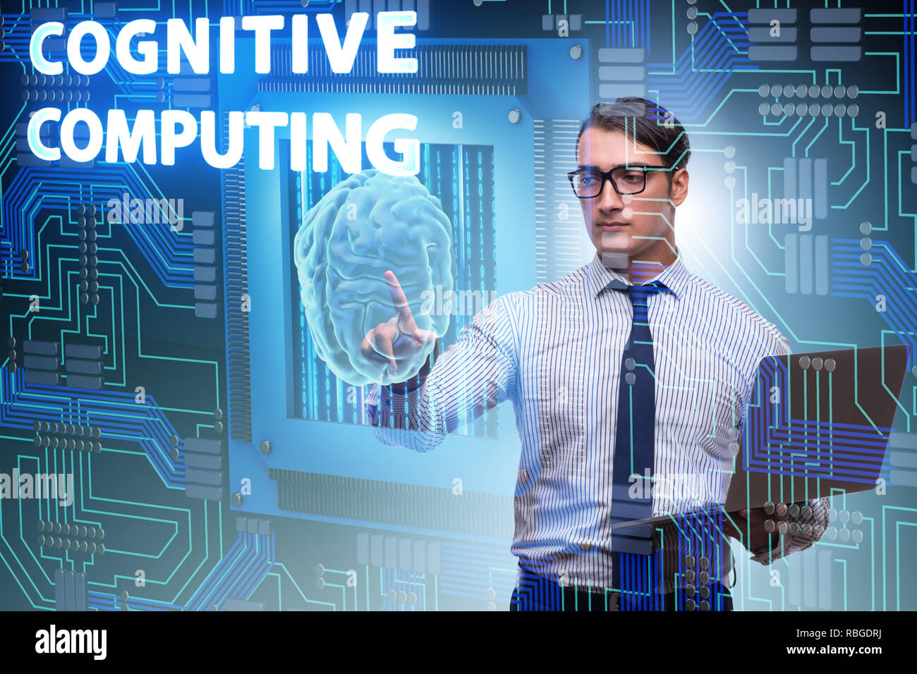Cognitive computing concept as modern technology Stock Photo - Alamy