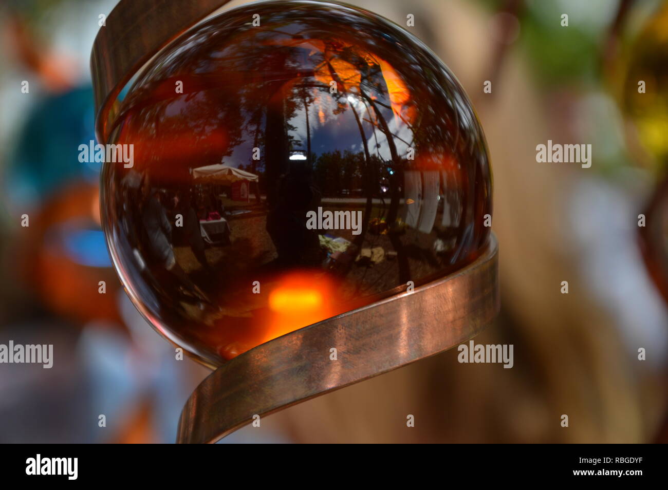 Zoom on a Crystal ball Stock Photo - Alamy