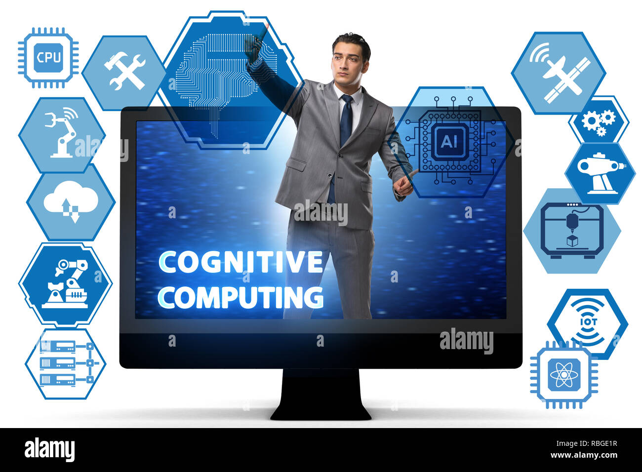 Cognitive computing concept as modern technology Stock Photo - Alamy