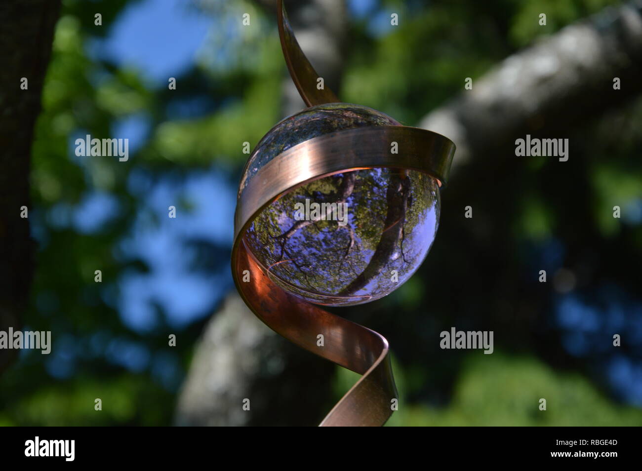Zoom on a Crystal ball Stock Photo - Alamy