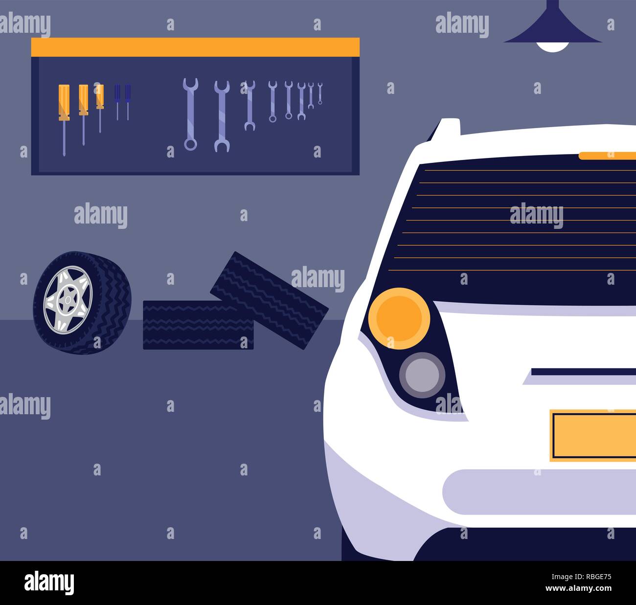 Auto centre Stock Vector Images - Alamy