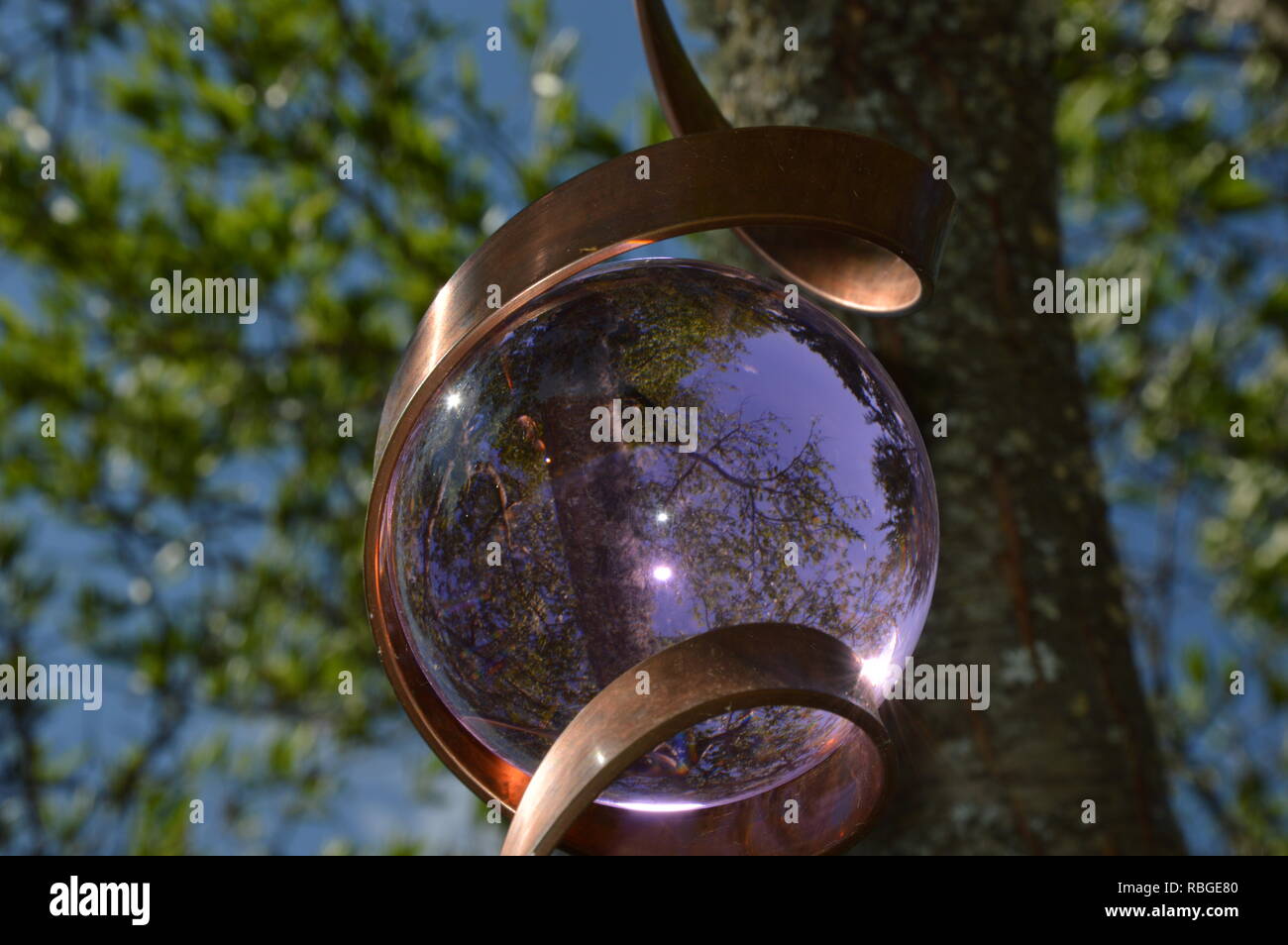 Zoom on a Crystal ball Stock Photo - Alamy