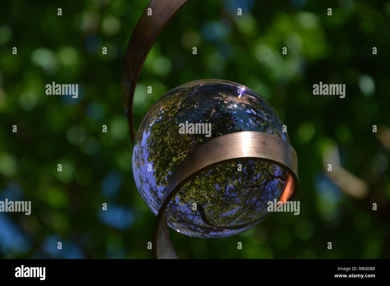 Zoom on a Crystal ball Stock Photo - Alamy