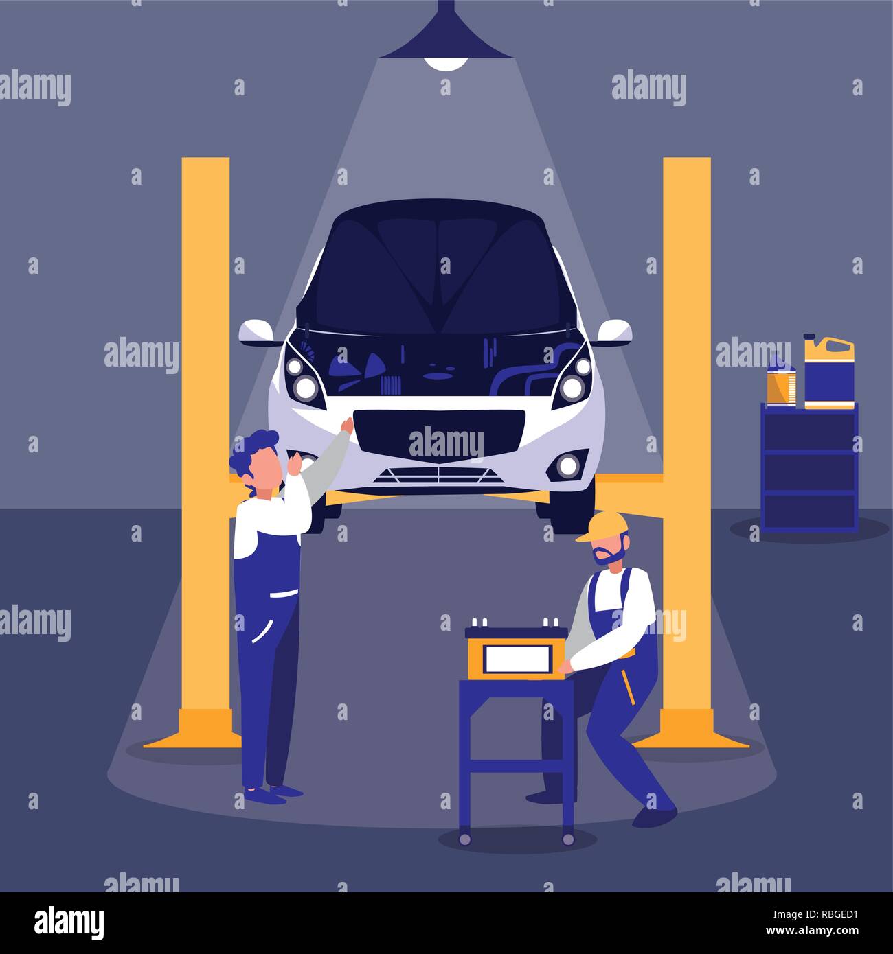 Auto mechanics team Stock Vector Images - Alamy