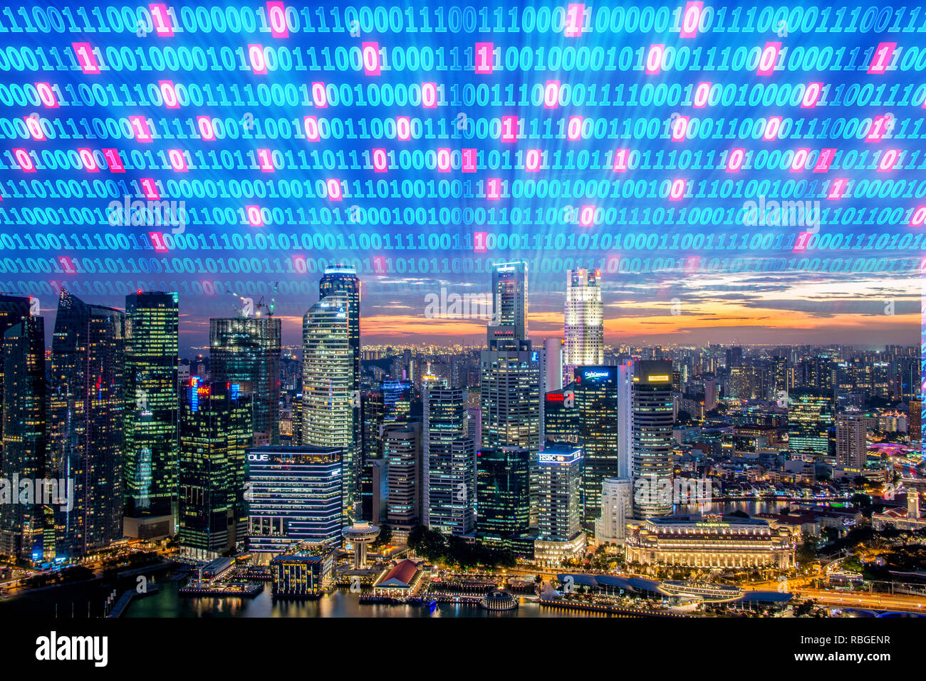 Concept of modern digital city and innovation Stock Photo - Alamy