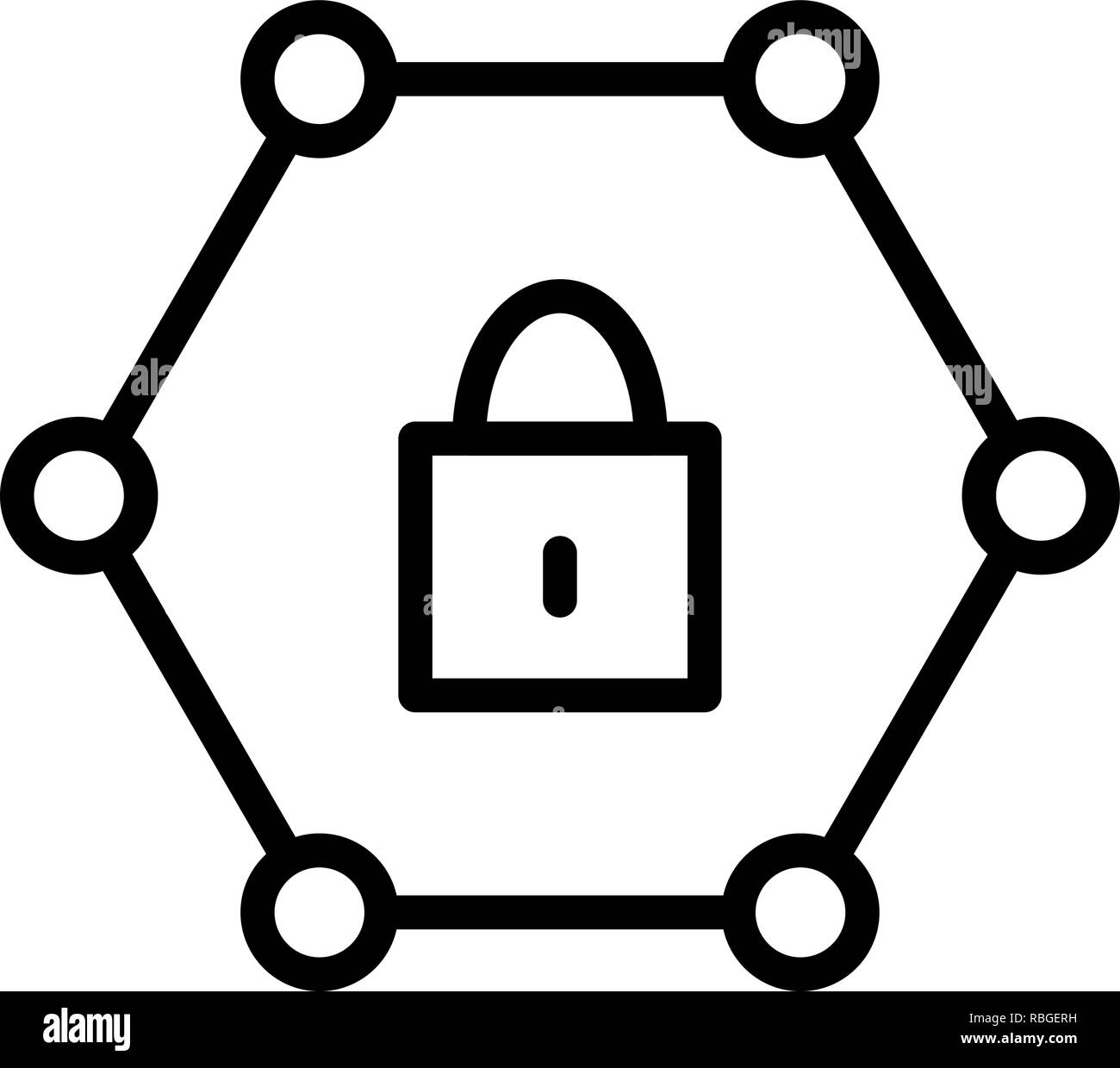 Vector Protected Network Icon Stock Vector Image & Art - Alamy