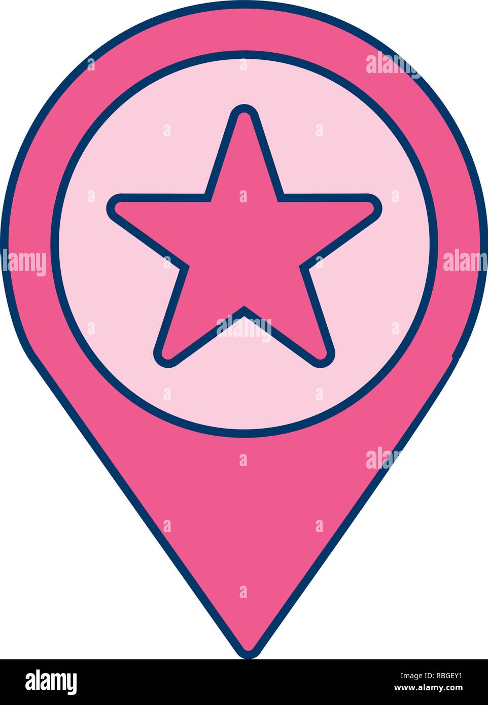 Vector Starred Location Icon Stock Vector Image & Art - Alamy