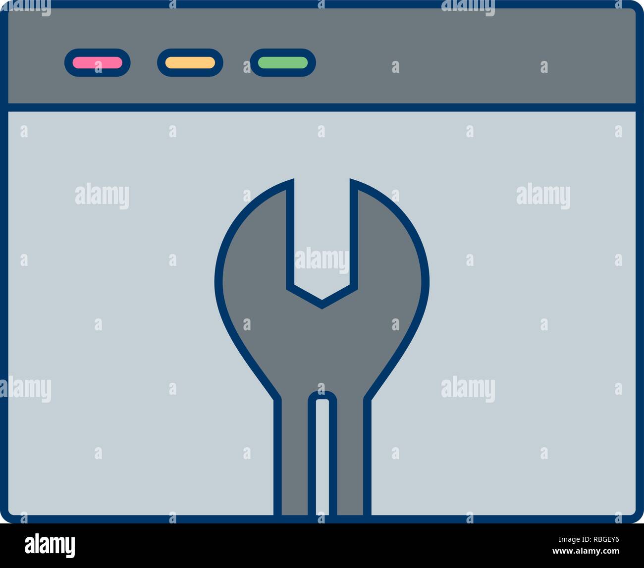 Vector Browser Settings Icon Stock Vector Image & Art - Alamy