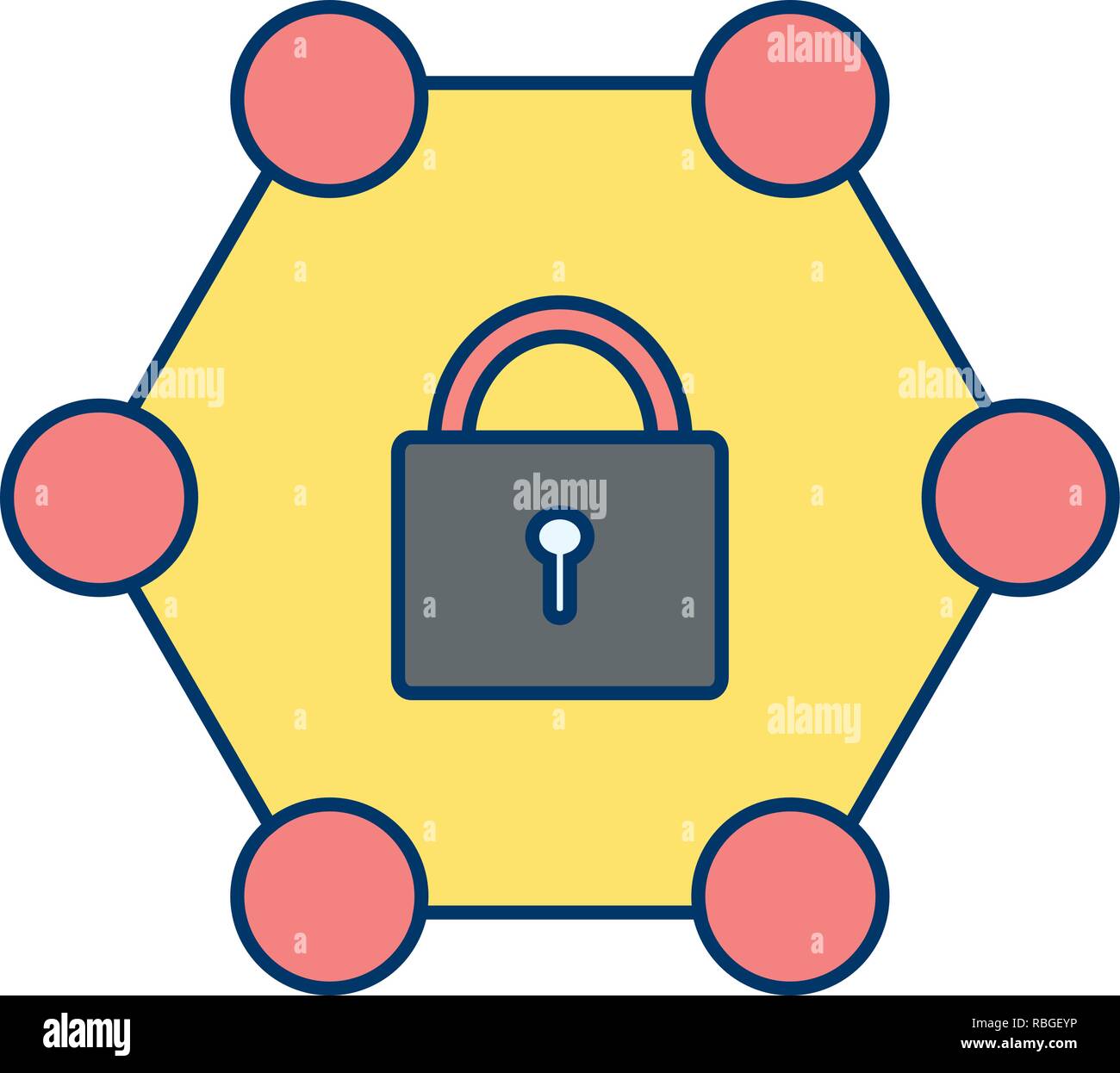 Vector Protected Network Icon Stock Vector Image & Art - Alamy