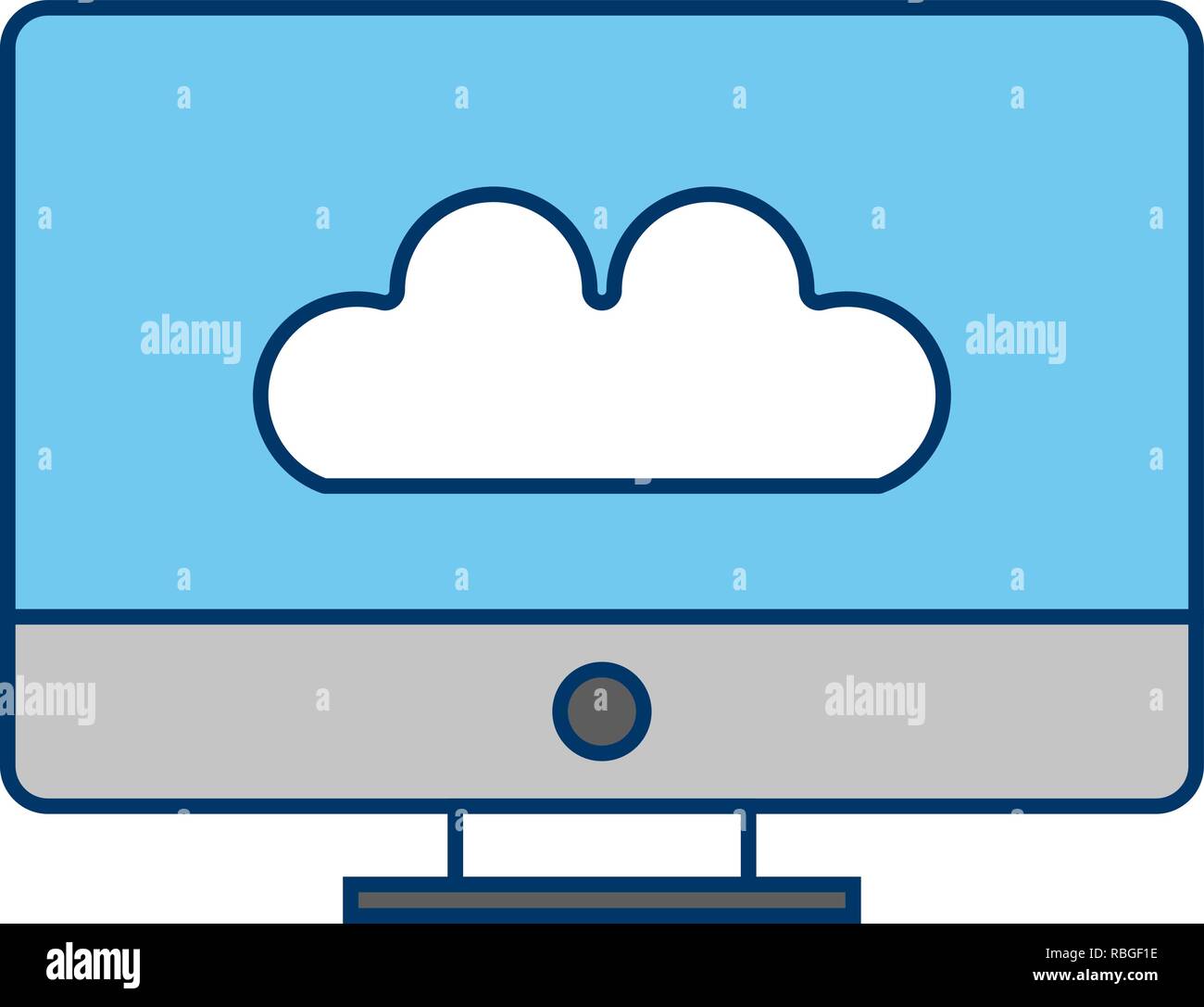 Vector Connected to Cloud Icon Stock Vector Image & Art - Alamy