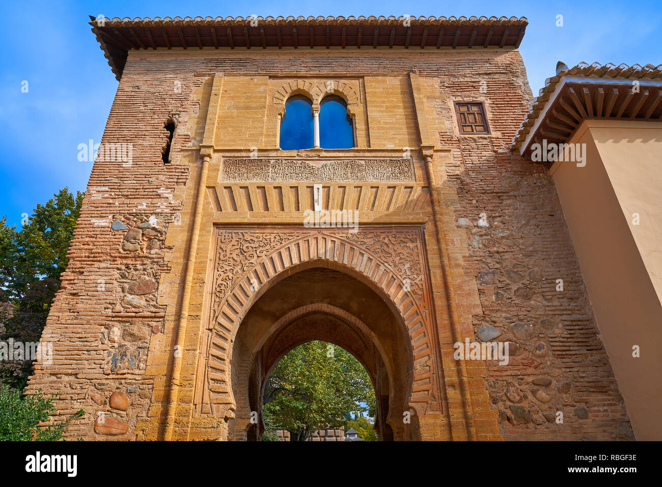 Alhambra arch Puerta del vino in Granada of Spain Wine muslim Door ...