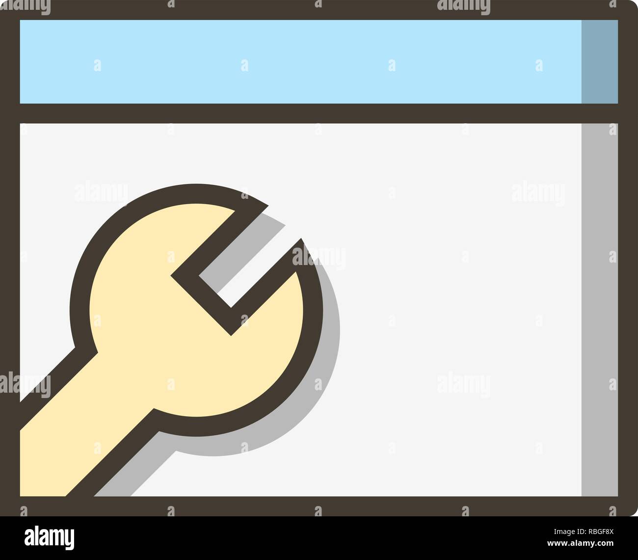 Vector Browser Settings Icon Stock Vector Image & Art - Alamy