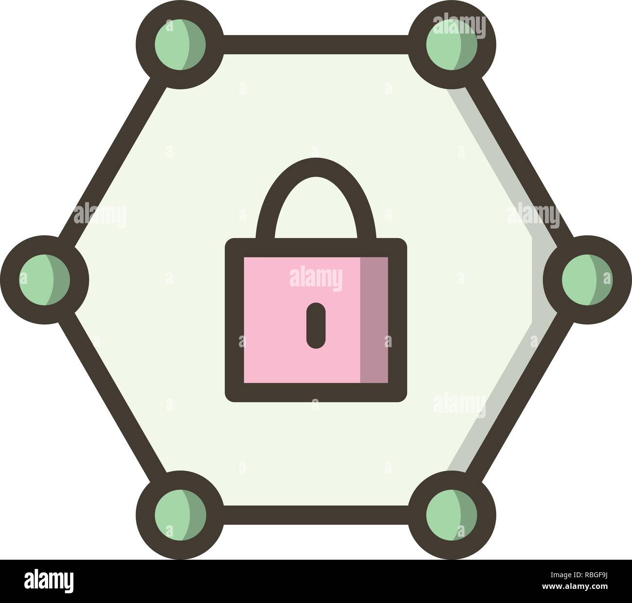 Vector Protected Network Icon Stock Vector Image & Art - Alamy