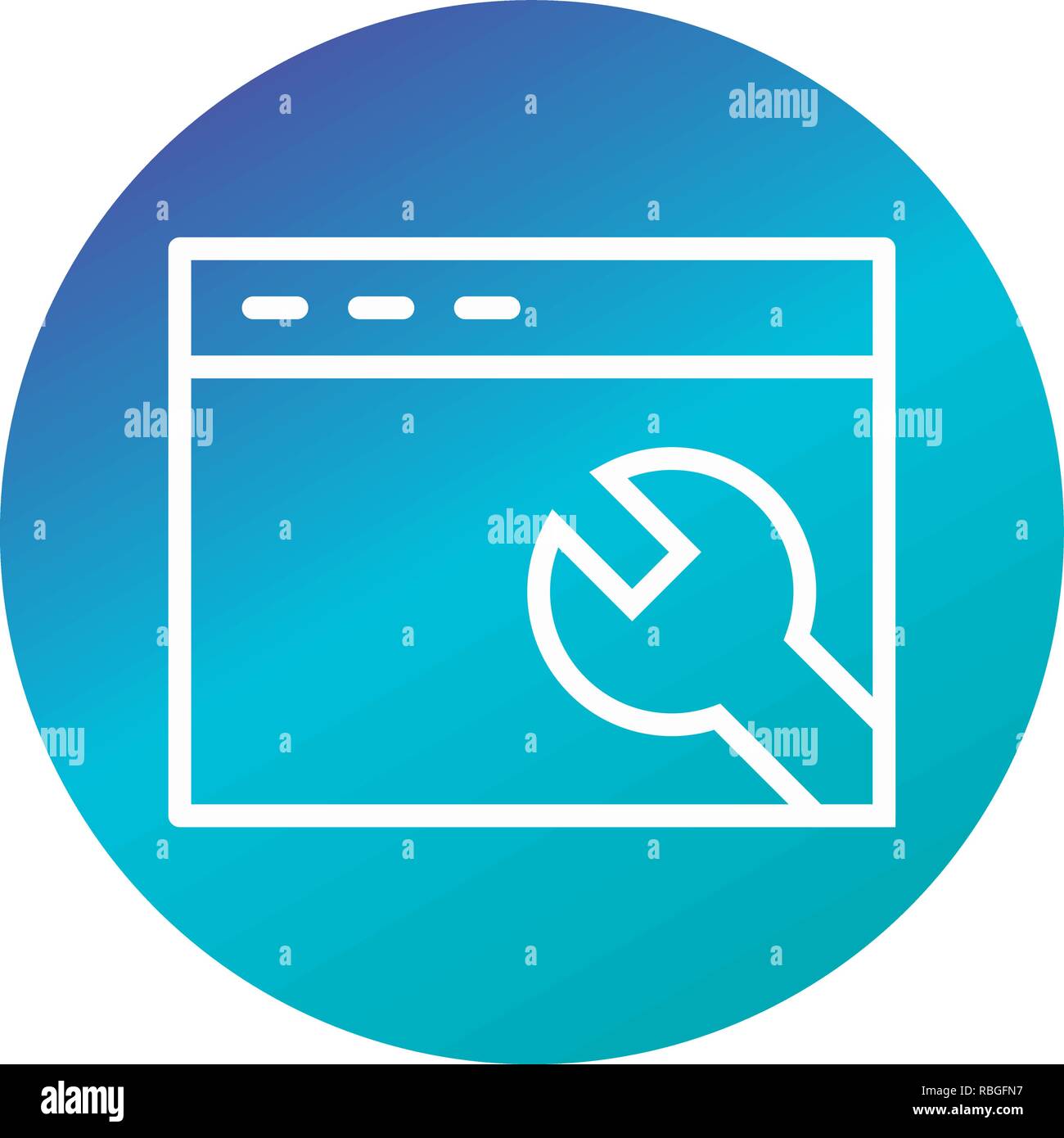 Vector Browser Settings Icon Stock Vector Image & Art - Alamy