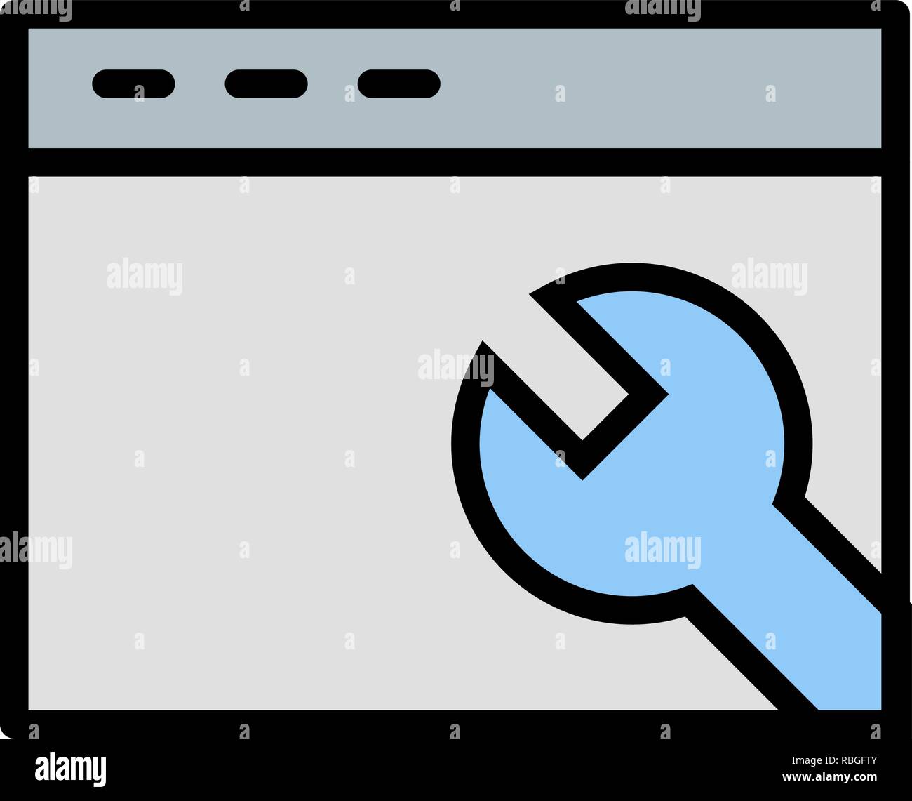 Vector Browser Settings Icon Stock Vector Image & Art - Alamy